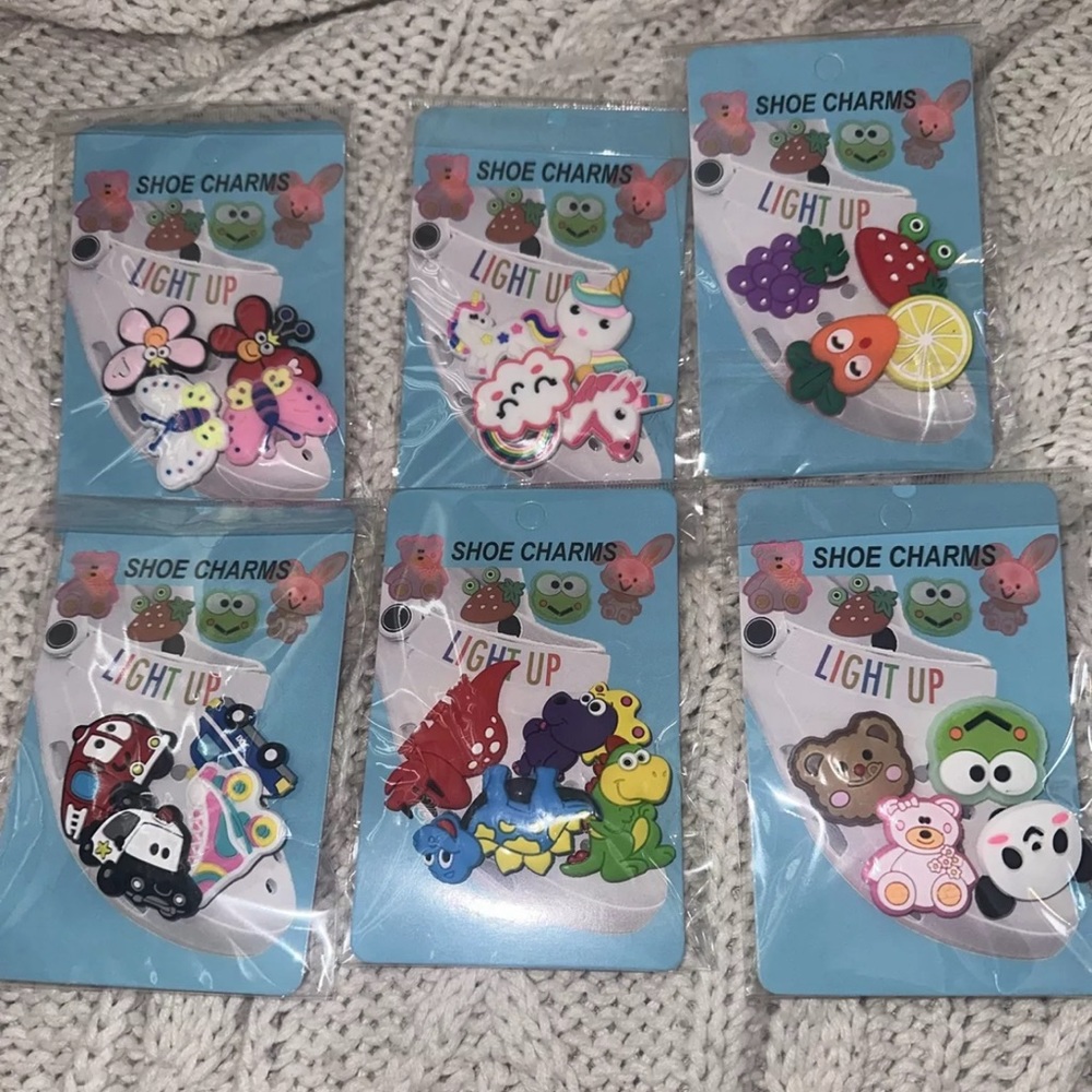 6 Pack Croc Shoe Charms (4 Charms Per Pack) - Gem